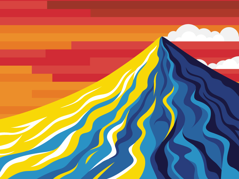 Mayon Volcano #01908B by foggyboxes on Dribbble