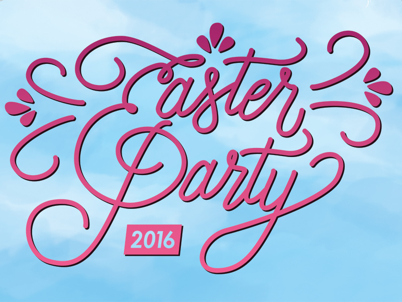 Easter Party Title by Andrew Ronaldson on Dribbble
