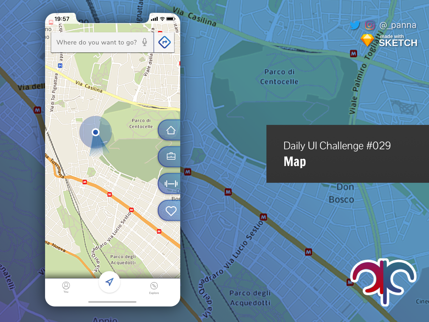 Daily Ui Challenge #029: Map by Anna Pallotti on Dribbble