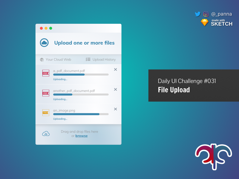 Daily Ui Challenge #031: File Upload by Anna Pallotti on Dribbble