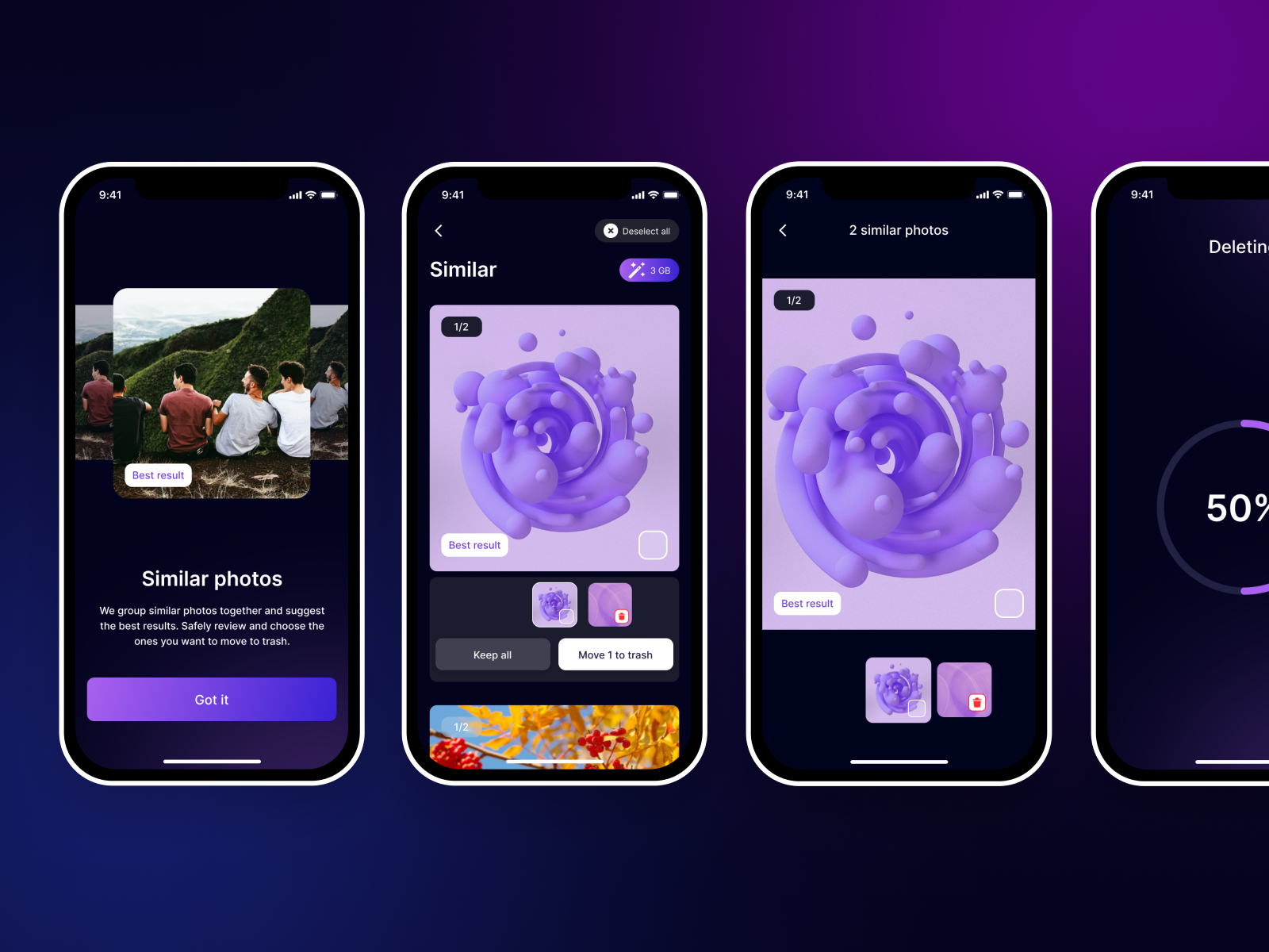 Duplicate Photos Cleaner | Mobile App | UX/UI by Иван Лангуев ...
