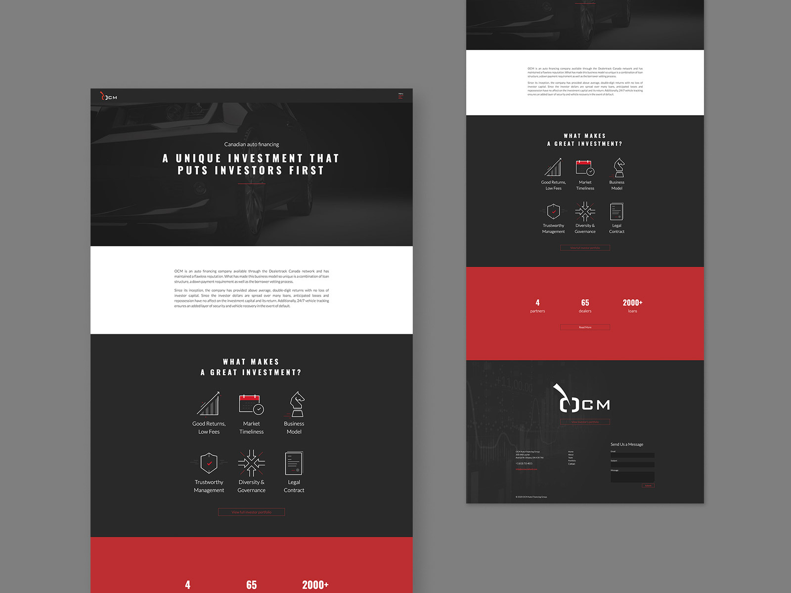 OCM Auto Fund | web design by Holly H on Dribbble