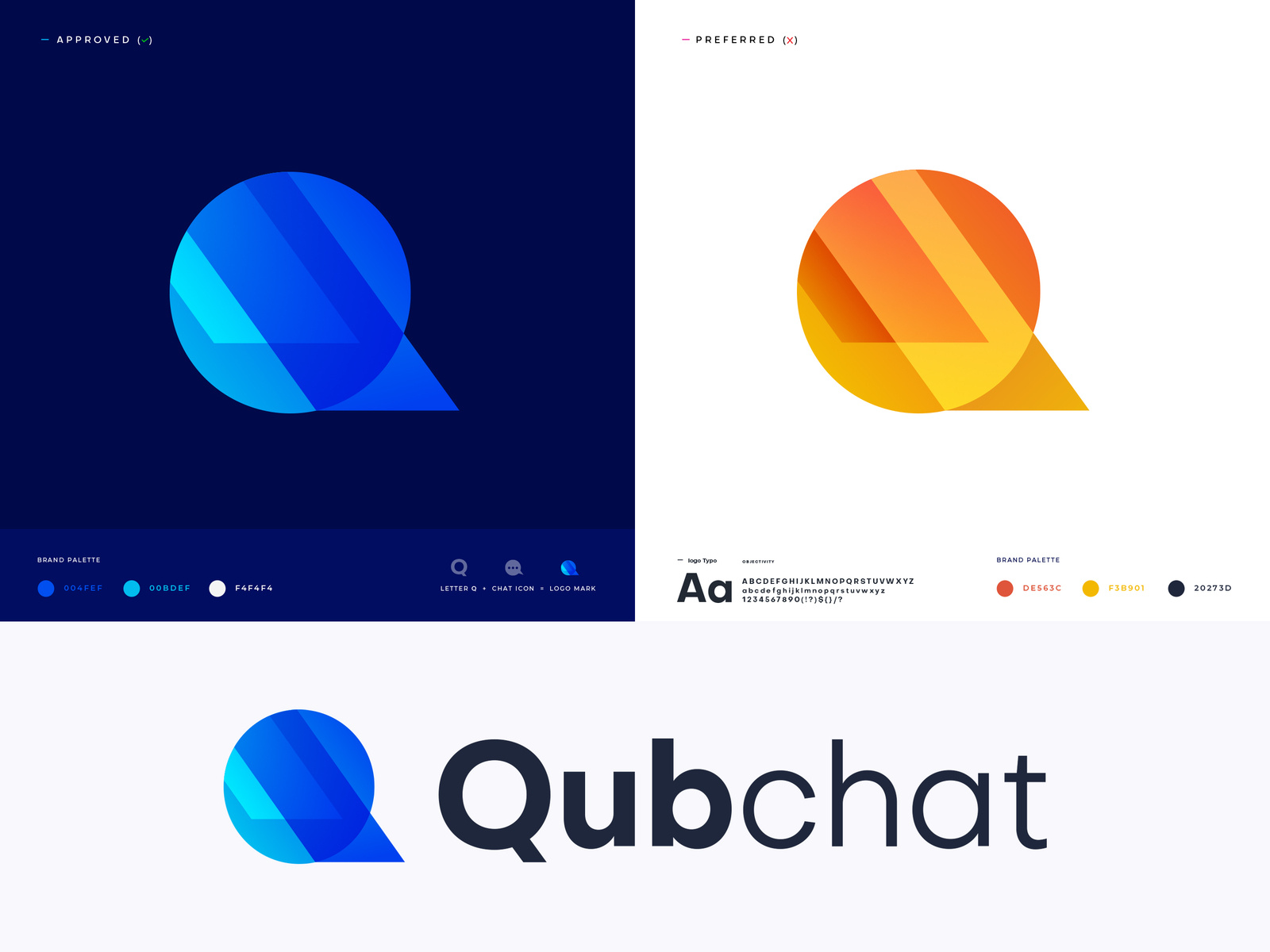 Qubchat - app logo design by Md Rasel on Dribbble