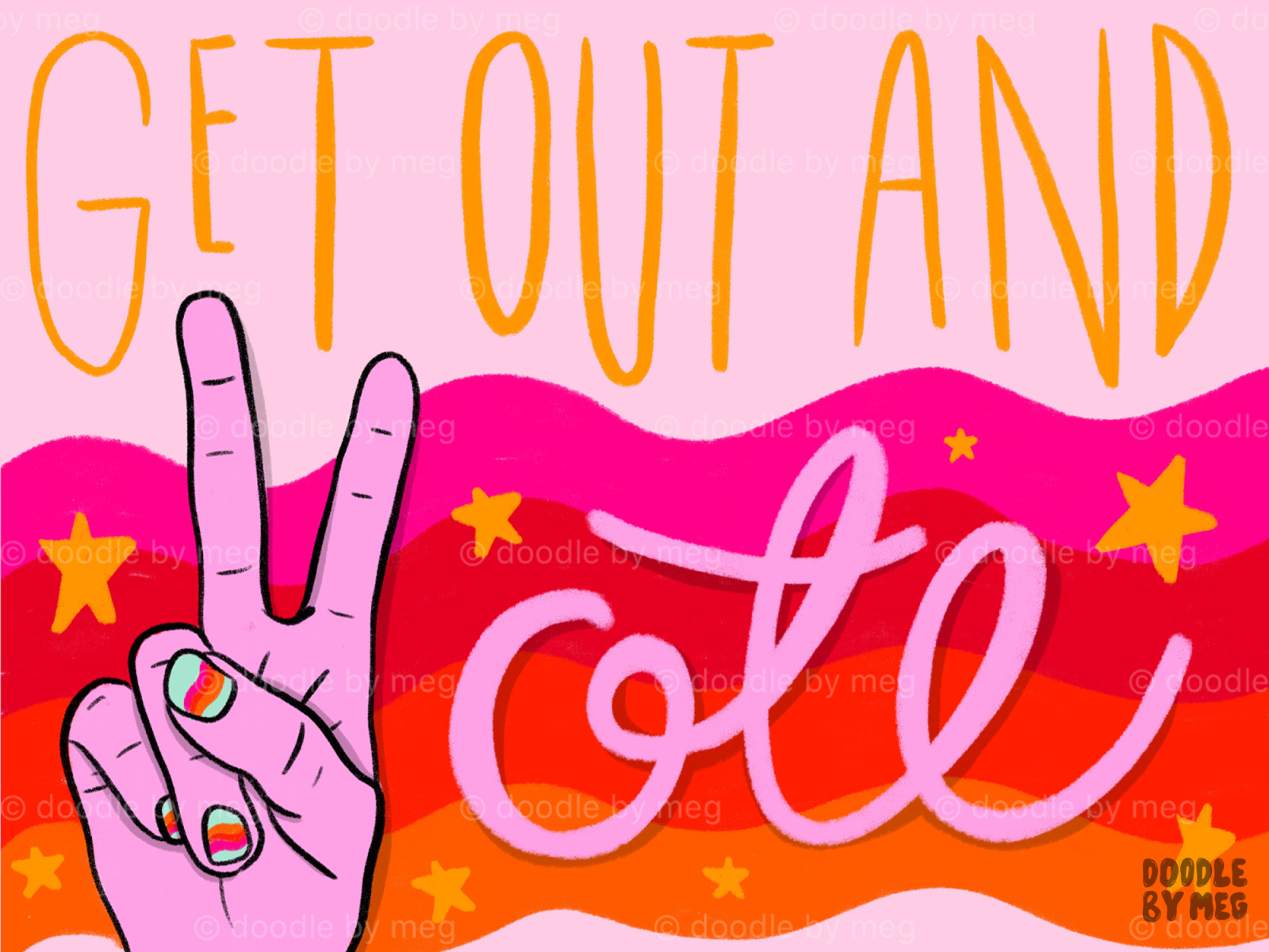 Get Out And Vote By Doodle By Meg On Dribbble