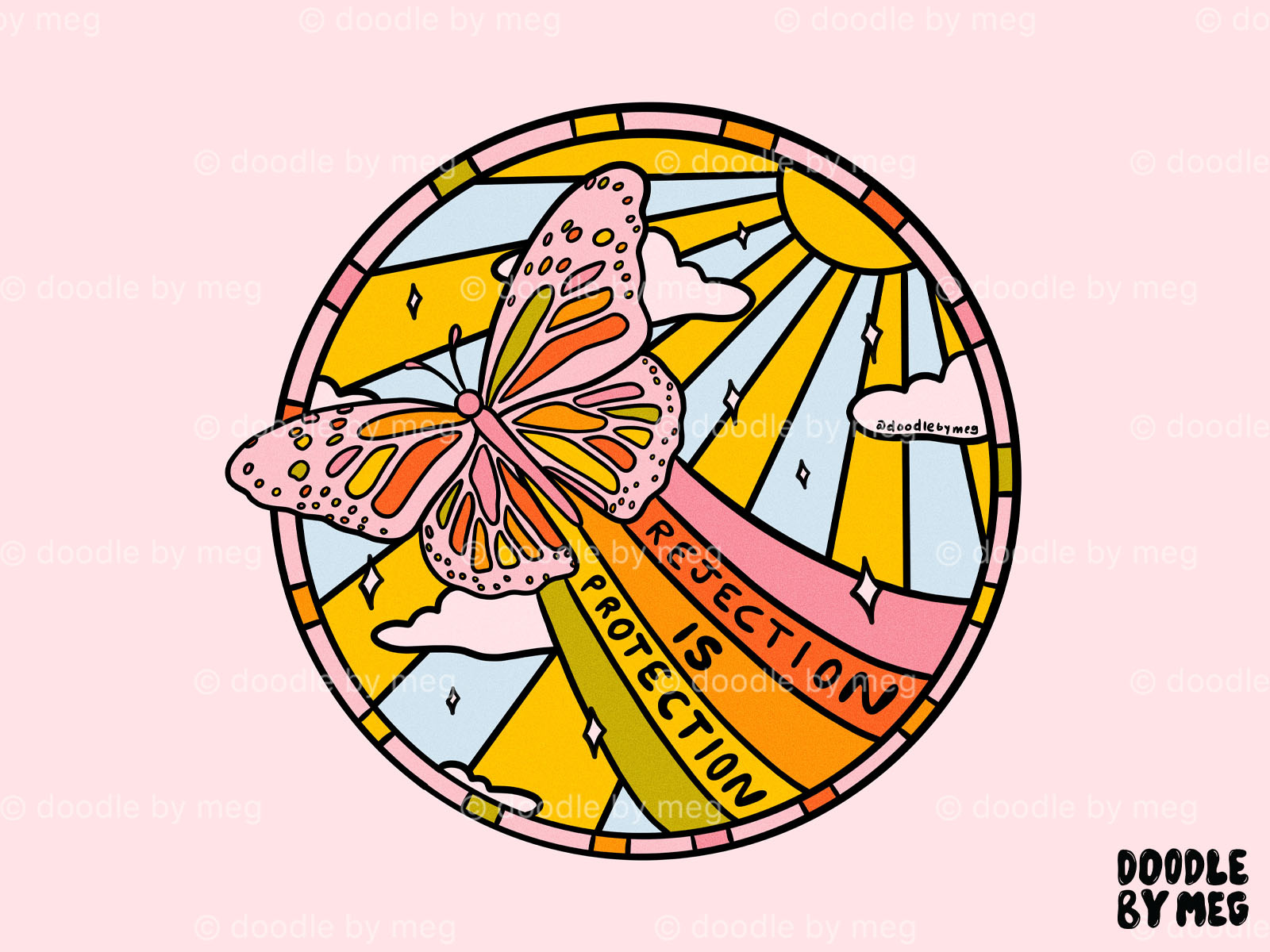 Rejection is Protection by Doodle By Meg on Dribbble