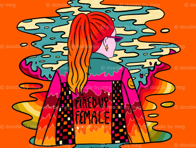Fired Up Female by Doodle By Meg on Dribbble