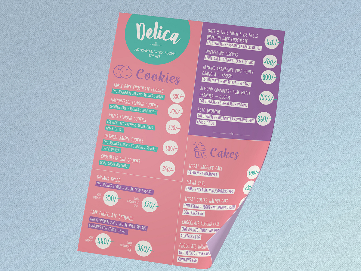 Bakery Menu Designs Themes Templates And Downloadable Graphic Elements On Dribbble 