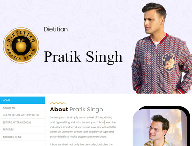 Dietitian Pratik Singh by Rahul Dass on Dribbble