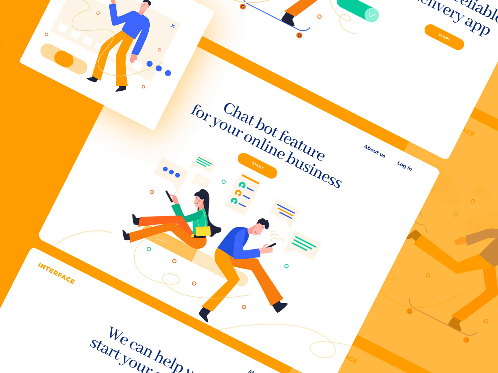 Interface Illustration Set & Landing Pages by Natalia Cebotari for UX ...