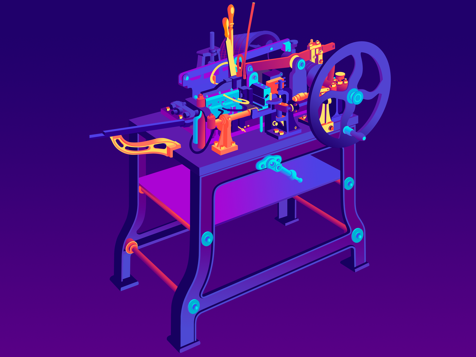 Typography machine by Yaroslav Nikiforov on Dribbble