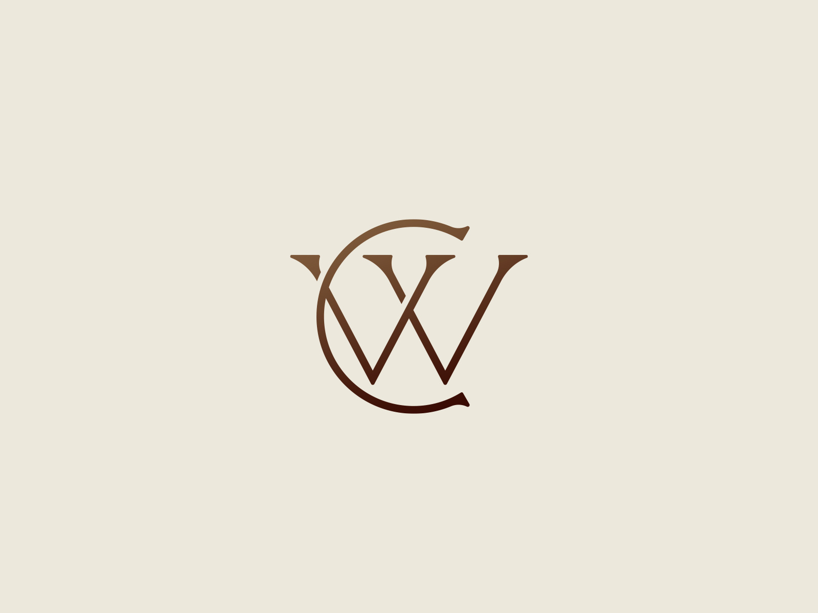 C&W | Monogram logo Design by Moncef Arajdal on Dribbble