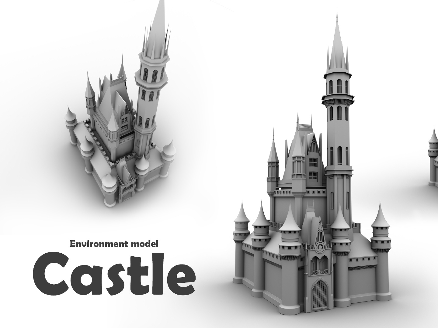 Castle model- maya 2018 by Mithun Shetty on Dribbble