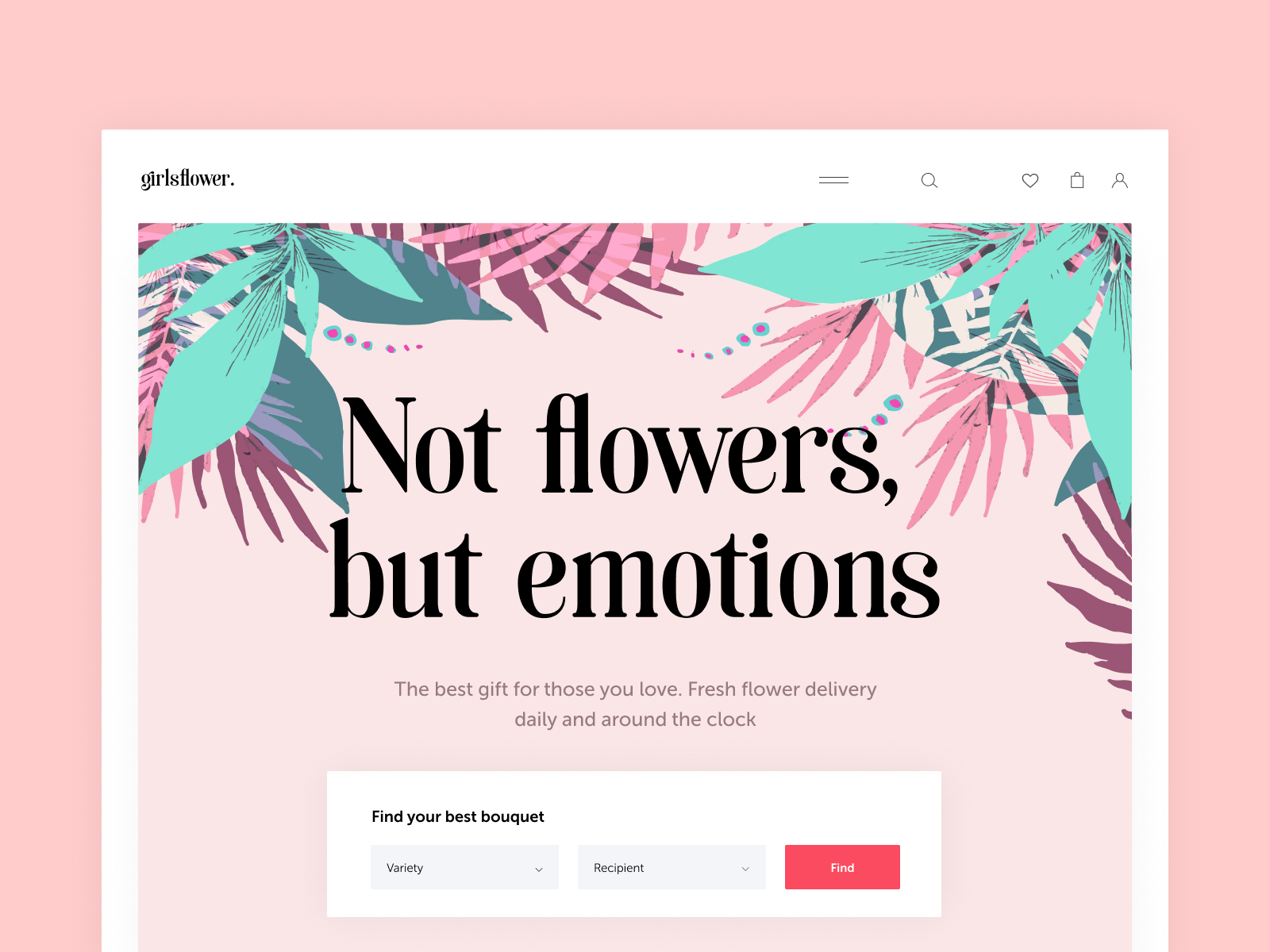 Girls flower web design by Dedova Daria on Dribbble