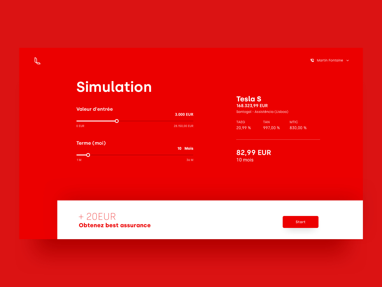 Credit Simulation by Marta Rodrigues on Dribbble