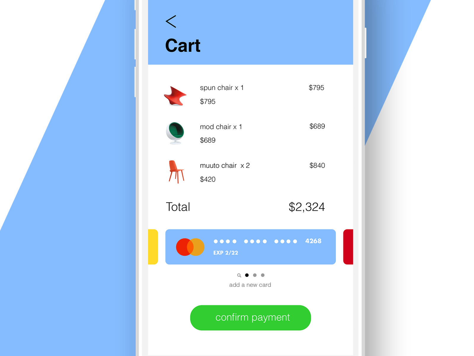 Shopping Cart UI by Shireen Hashemi on Dribbble