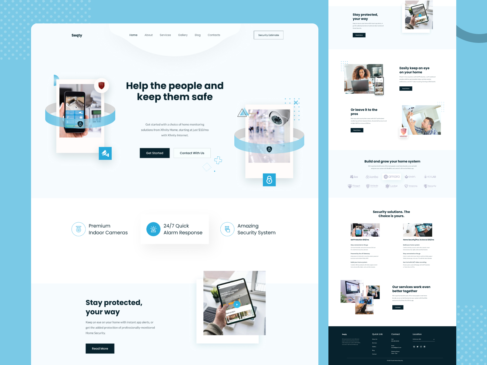 Cctv Security System landing page by MarketerClaw on Dribbble