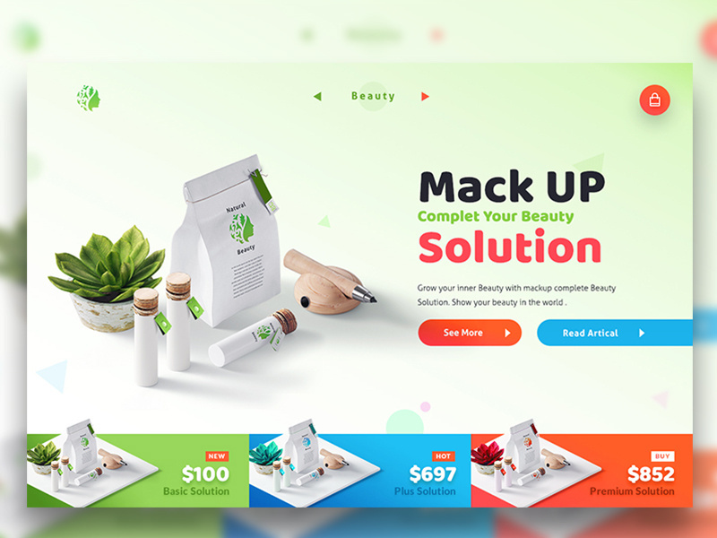 Website Beauty Slider Design by MarketerClaw on Dribbble