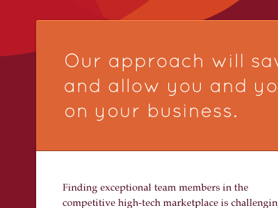 Our approach by Kyle Fiedler on Dribbble