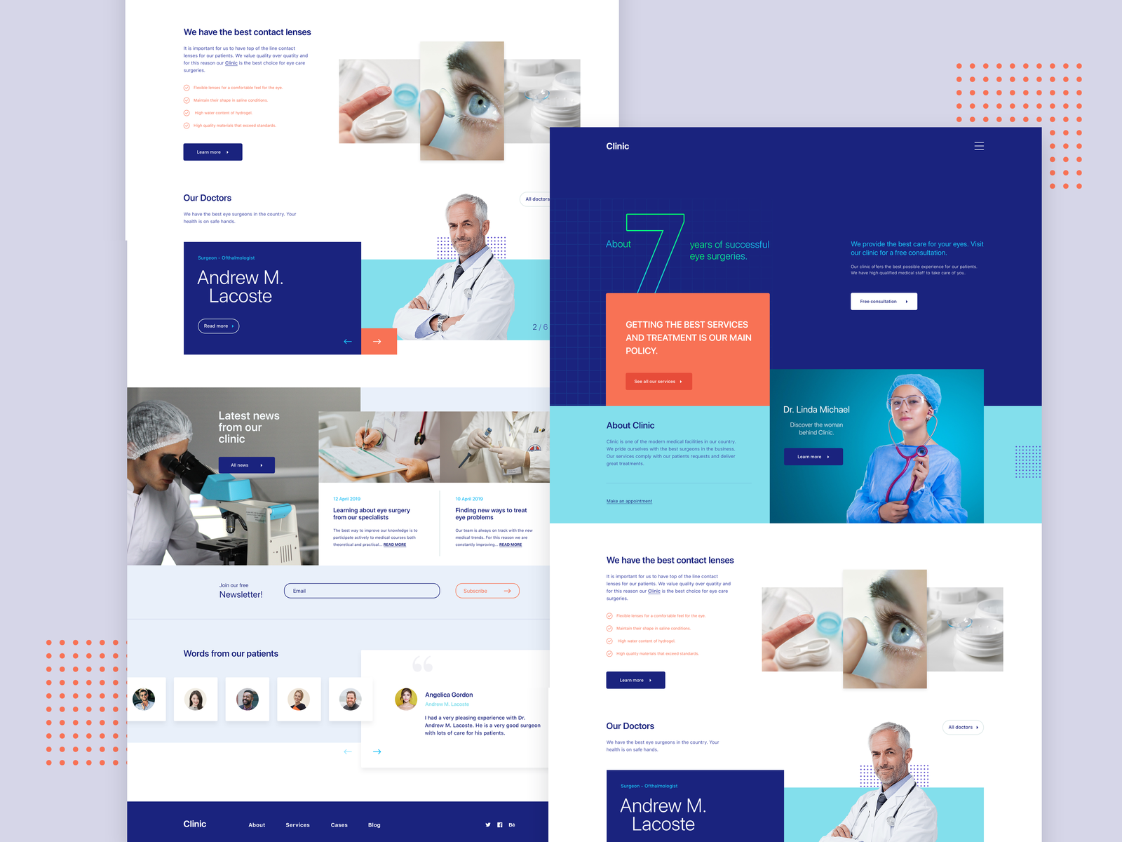 Clinic Website | Homepage by Daniel Timofte on Dribbble