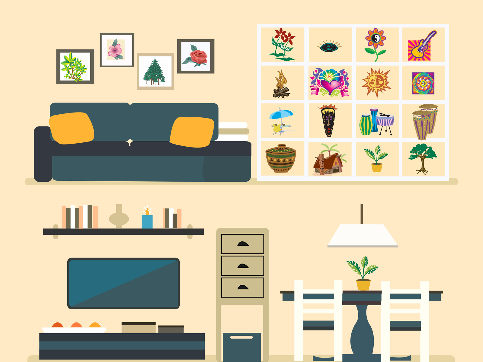 Flat illustration. by Durga sharma on Dribbble