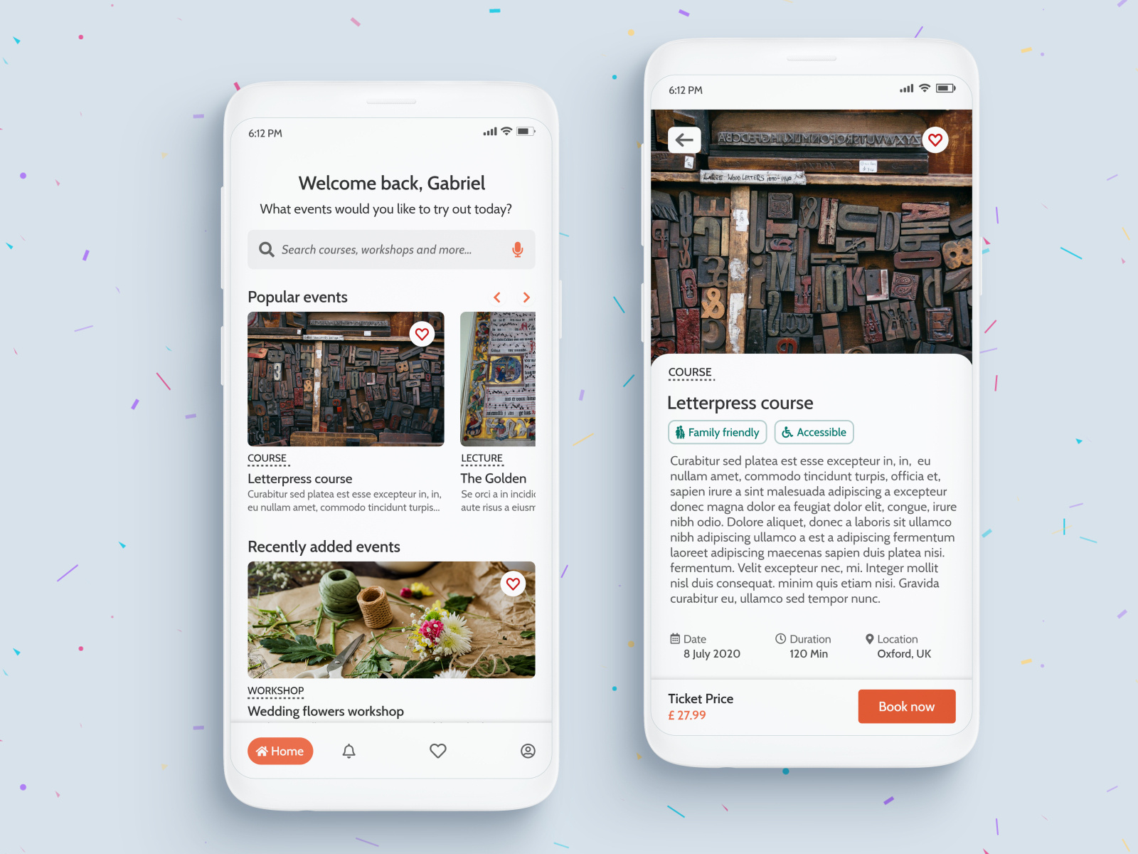 Event Listing | App Concept by Gabriel Ignat on Dribbble
