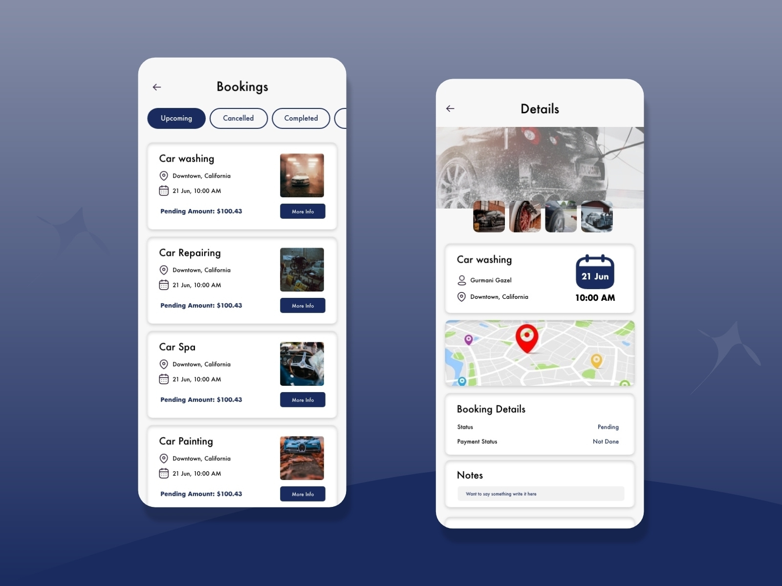 Sevice Provider UI by Kanika Banvet on Dribbble