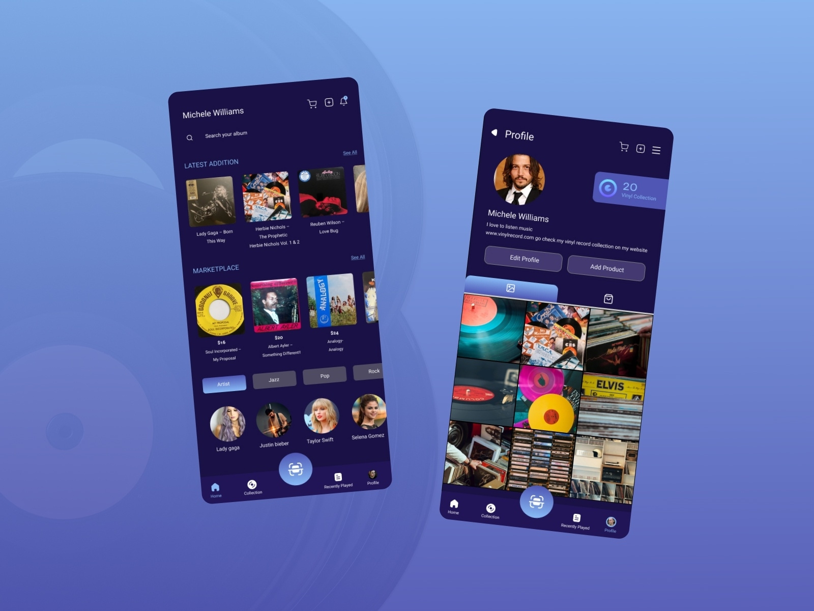 Music Collection App by Kanika Banvet on Dribbble