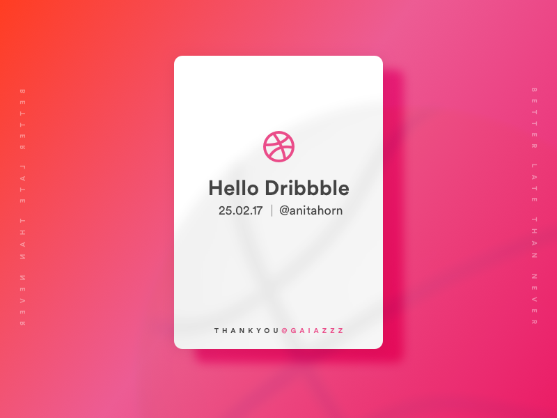 Dribbble Hello by Anita Horn on Dribbble