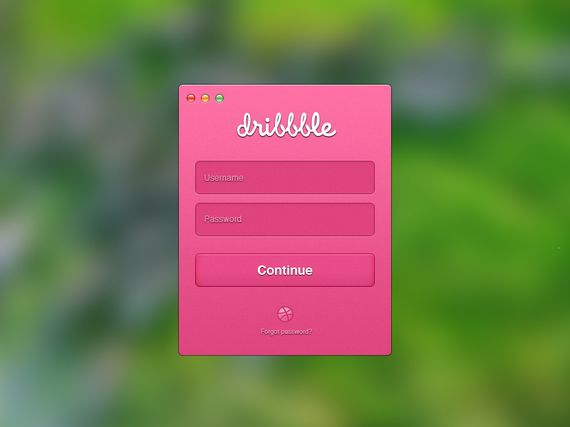Dribbble login by Jeff van Steijn on Dribbble