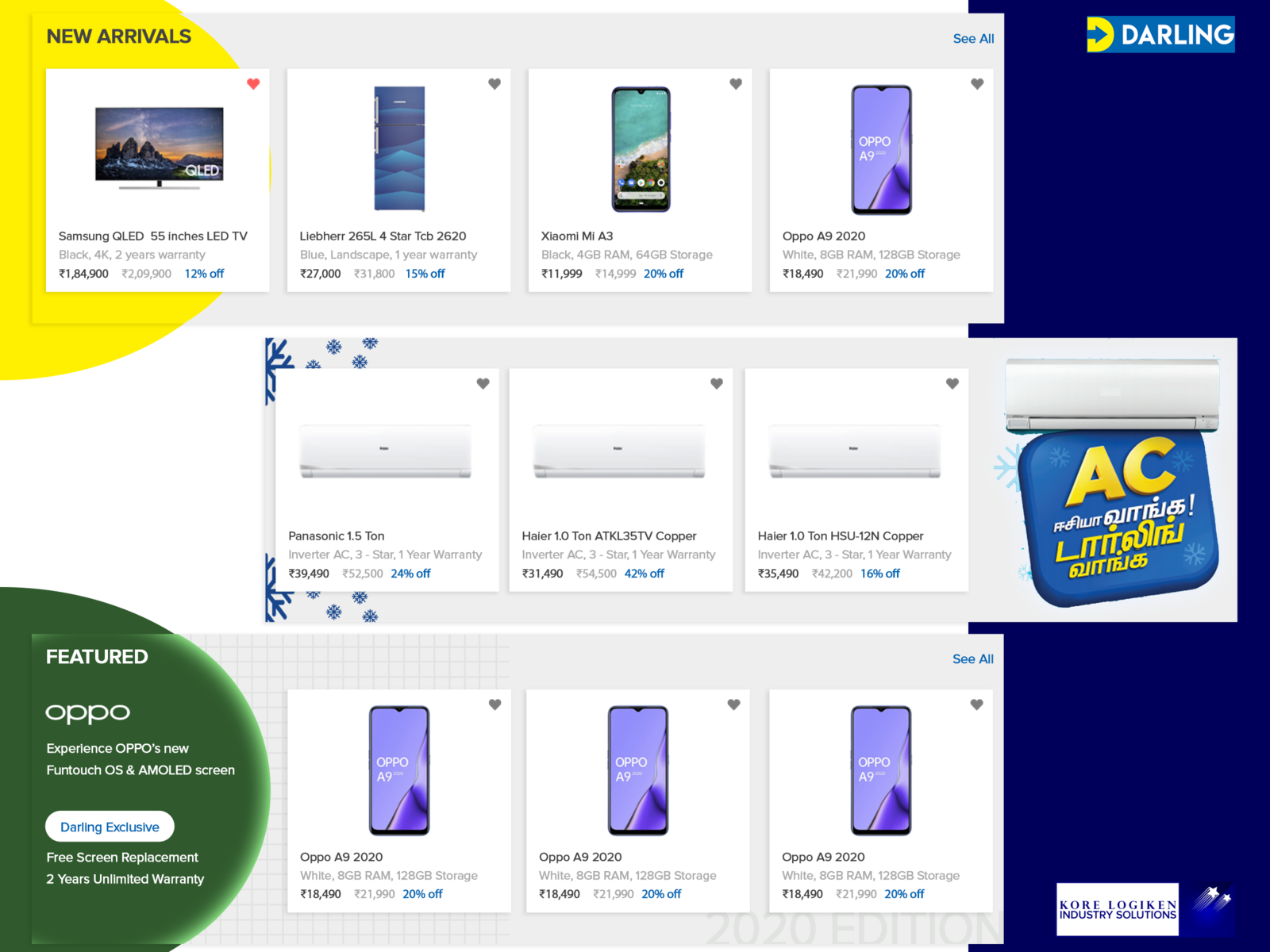 Ecommerce Website Design Concept for Darling Retail Store by Kishore Ravi on Dribbble