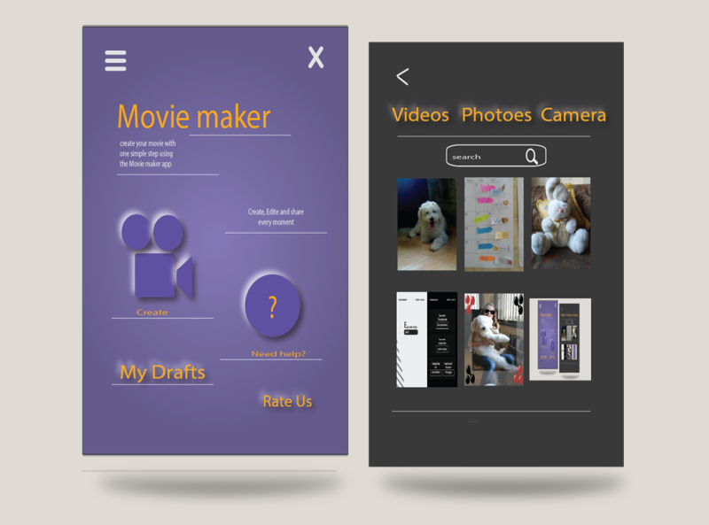 Movie maker mobile app by Hend Zidan on Dribbble