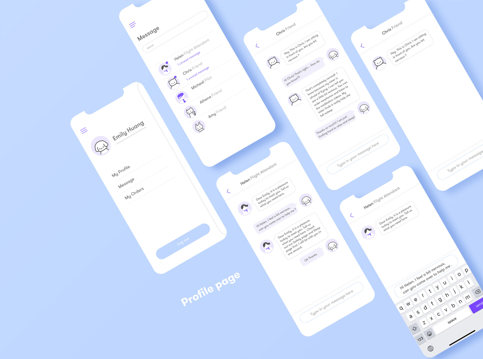 Flight Friend APP UI/UX by Keying Huang on Dribbble
