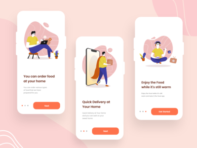 On Boarding Food apps by Prada febrian on Dribbble