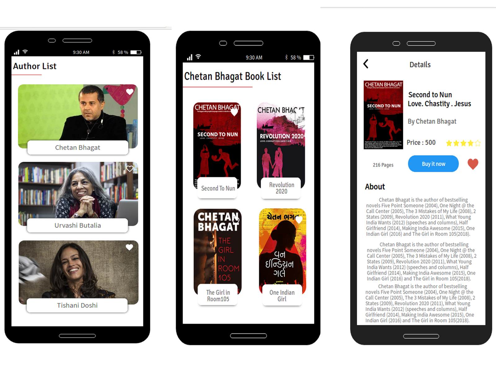 Book Author List, Book List & Details by Riya Solanki on Dribbble
