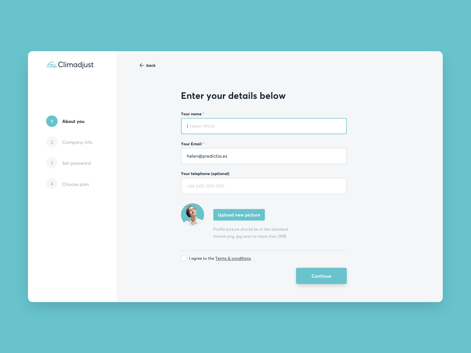 Climadjust Profile Page UI by Mubien Brands on Dribbble