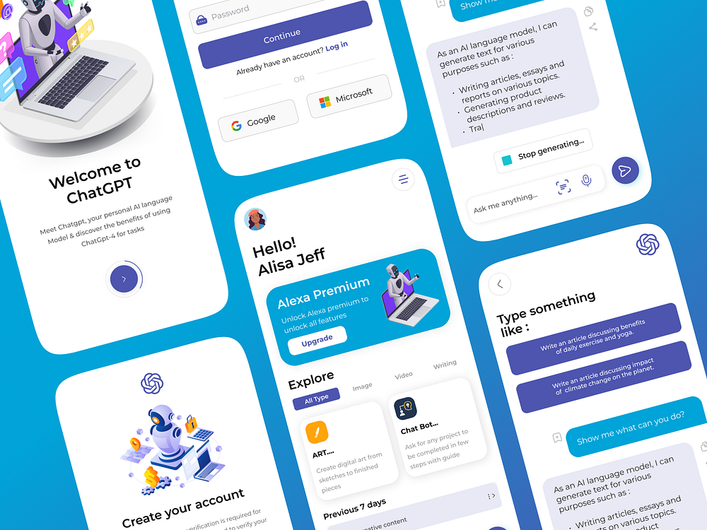 ChatGPT Redesign Challenge by Attiqa Naz™ on Dribbble