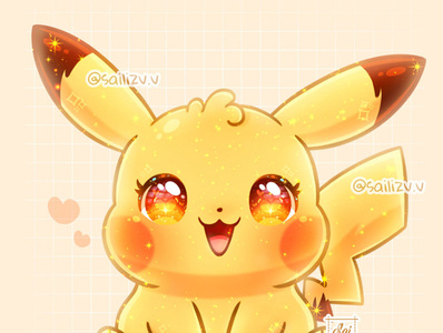POKEMON PIKACHU FANART by sailizv.v by Sai Liz on Dribbble