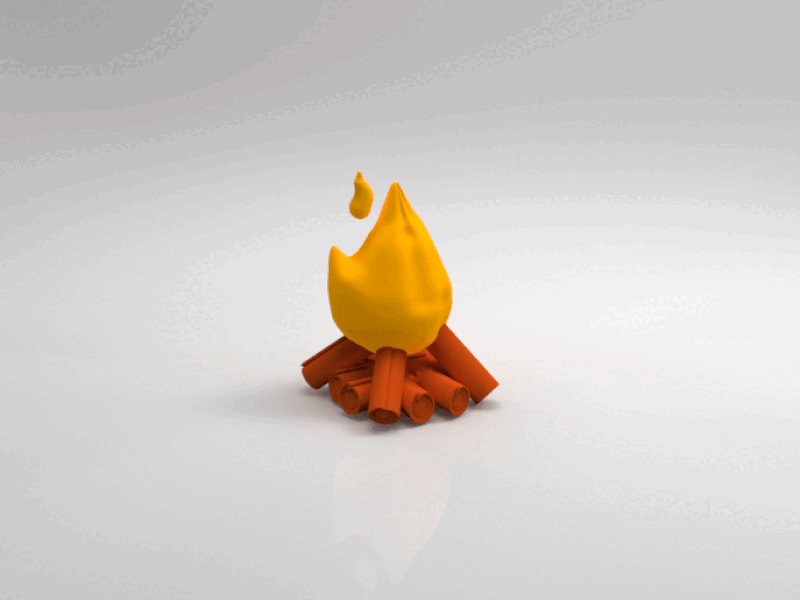 Fire 3d Model by Shibu_Madankode on Dribbble