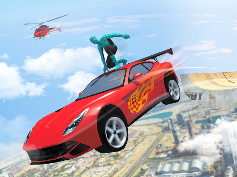 Superhero Games - Mega Ramp Racing | Amazing Superhero Mega Ramp by ...