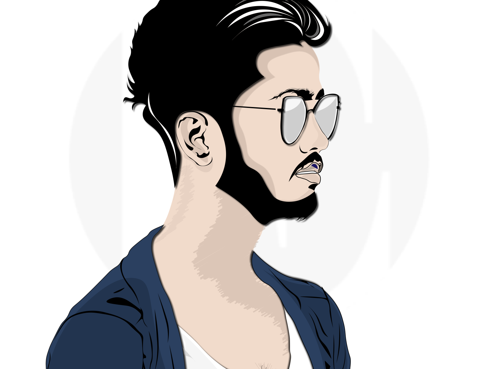 Vector Artwork - Portrait by Riyaz Ahmad on Dribbble
