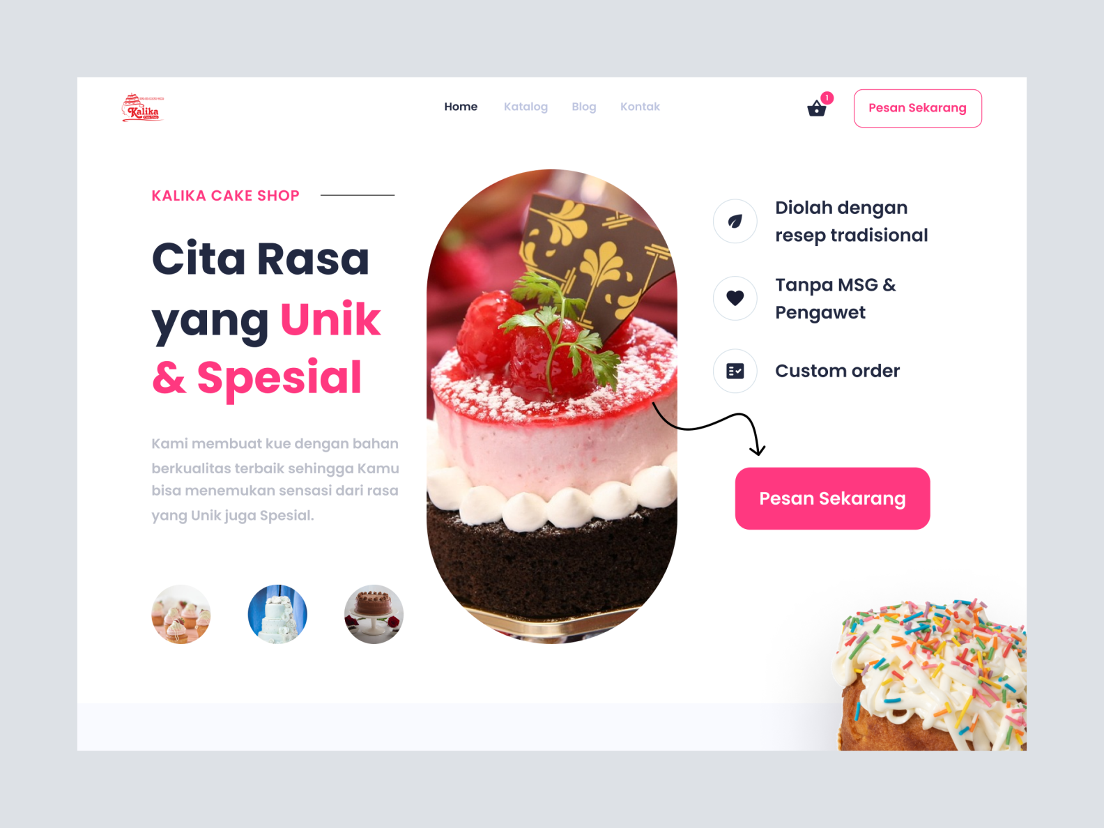 Cake Shop Landing Page by Muhammad Ilham Julianto on Dribbble