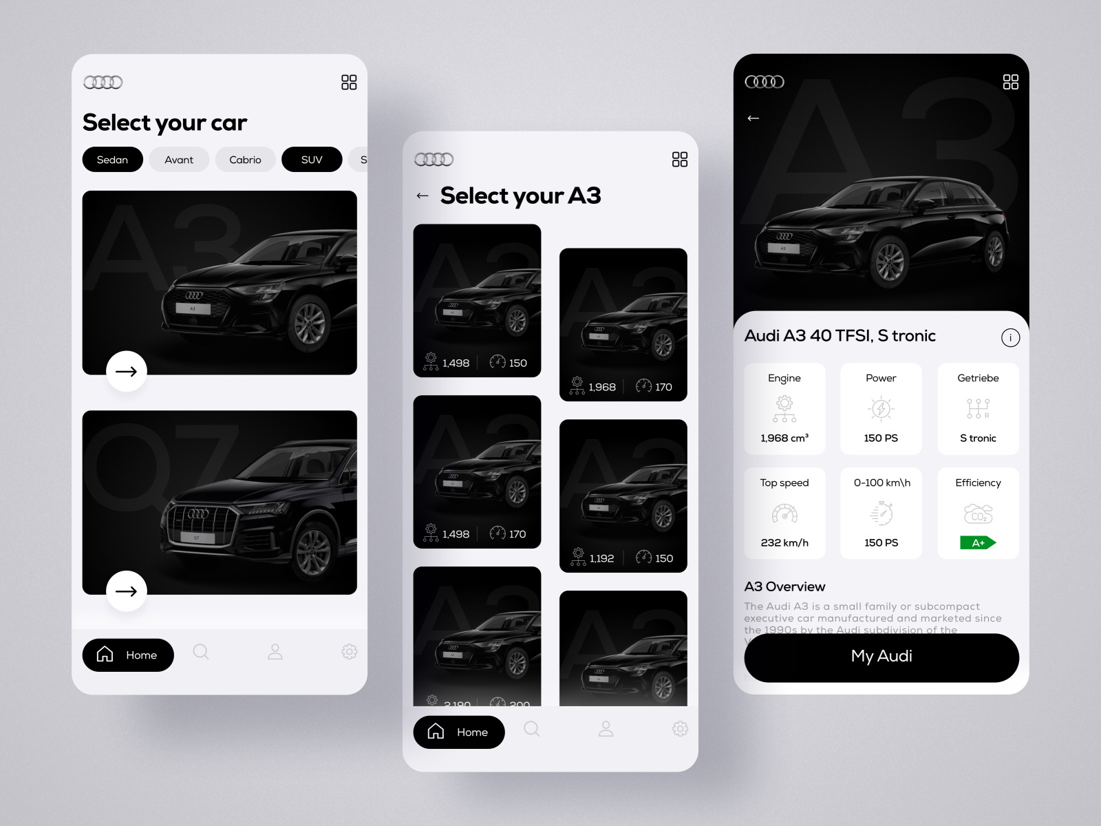 Audi Responsive Page Concept by Or Noga on Dribbble