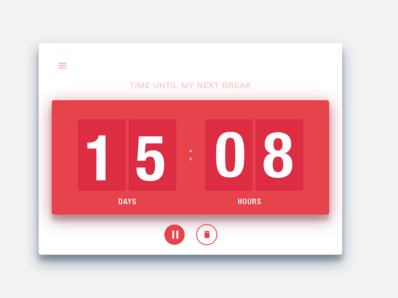 DailyUi #014 Countdown Timer by Jaslin Tonton on Dribbble