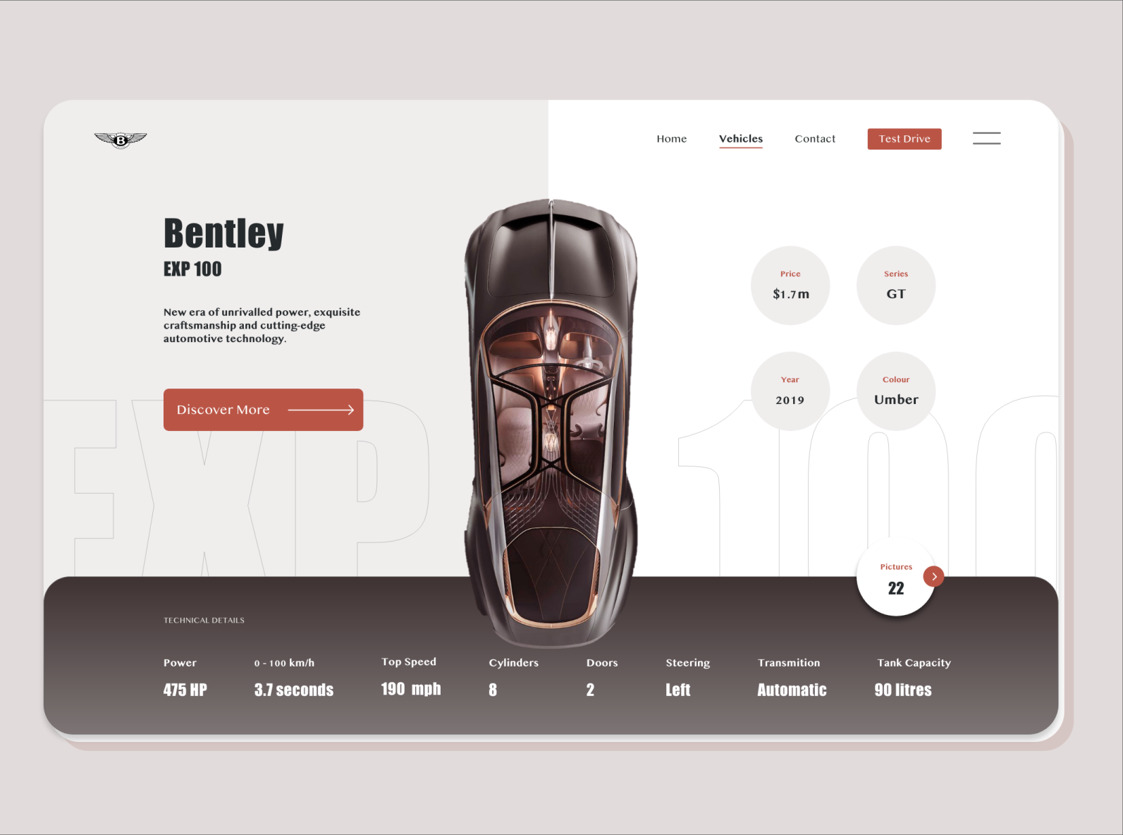 Modern Bentley website by Gal on Dribbble