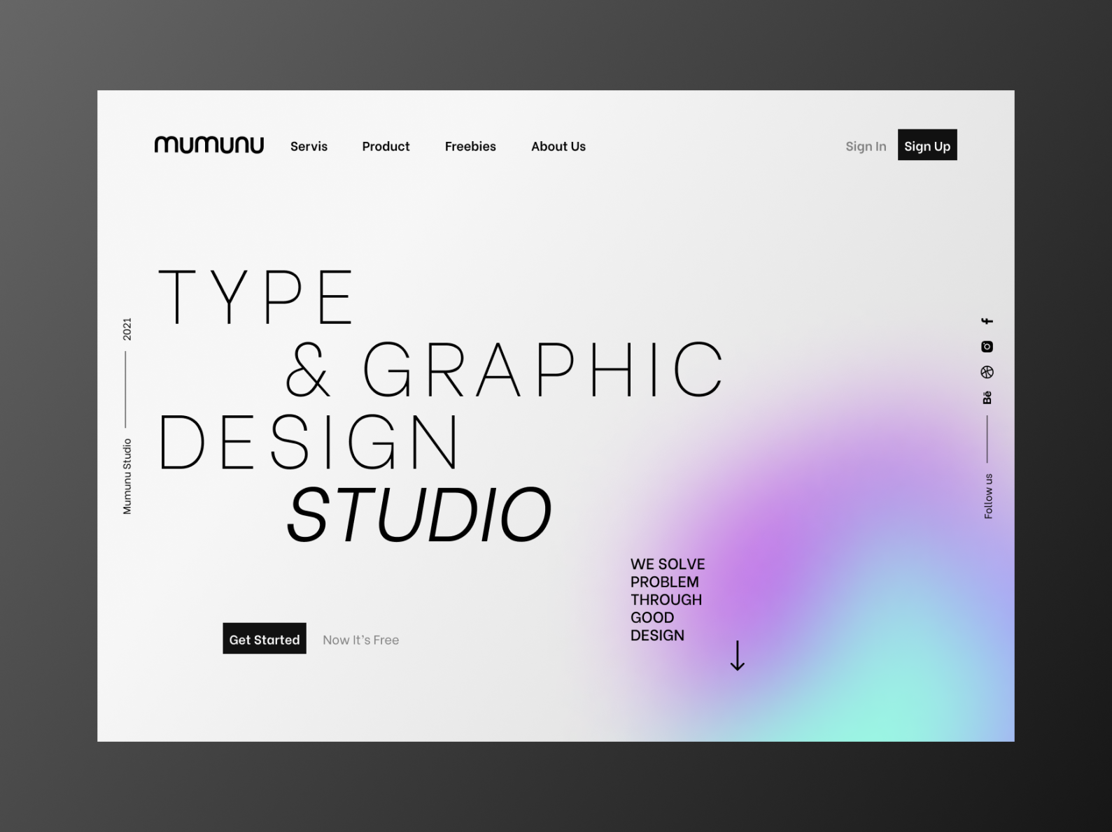 Graphic Design Studio - Landing Page 003 by Araiy Khairy on Dribbble
