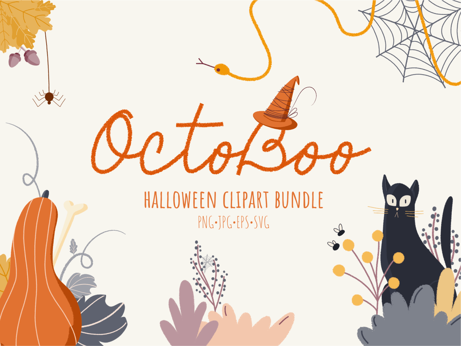 OctoBoo! Happy Halloween Clipart by Erica Bortoloso on Dribbble