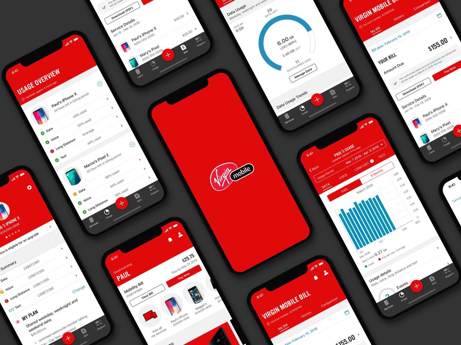 Virgin Mobile by Dan Maitland on Dribbble