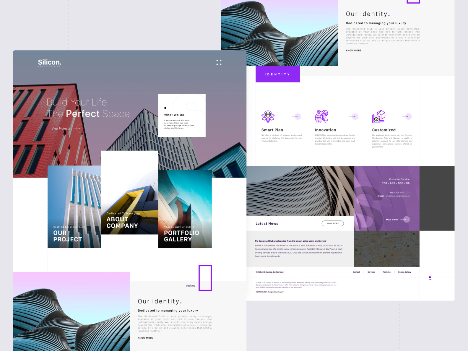 Asymmetric Layout - Architecture by Divagar R on Dribbble