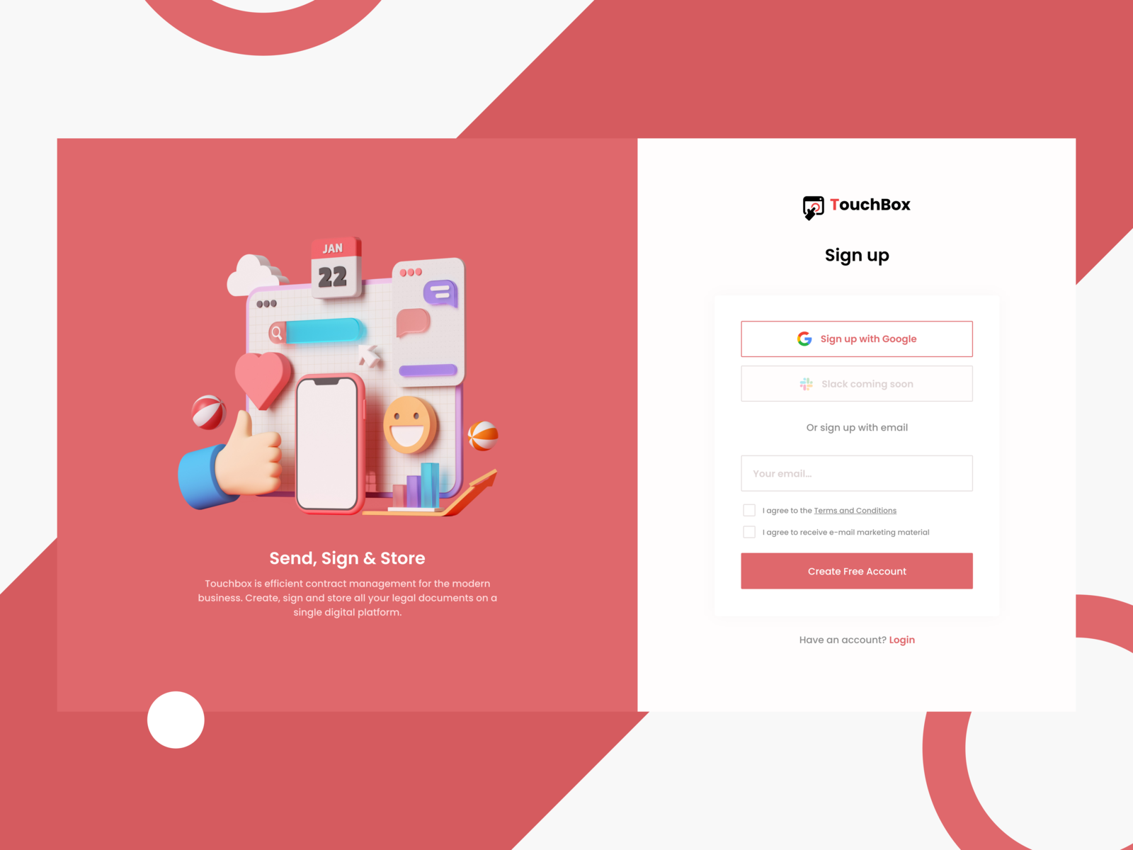 Signup Page - Management System by Divagar R on Dribbble