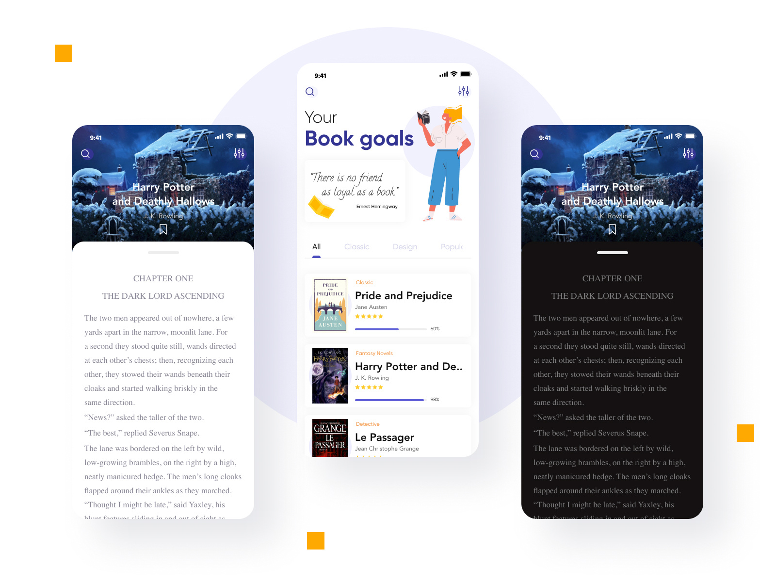 Reading App Mobile Concept UI/UX Design by Kate Ballings on Dribbble